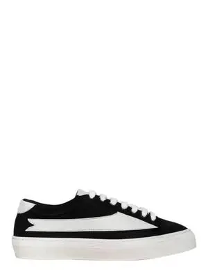 ROUGH. Rough Contrast-panel Lace-up Low-top Sneakers - Black