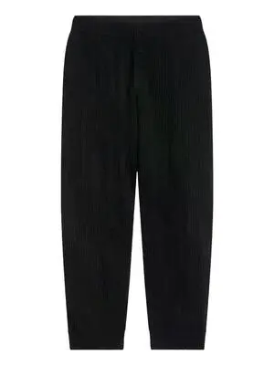 Dries Van Noten Ribbed Wool Straight-leg Trousers - Black