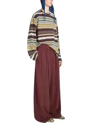Dries Van Noten Striped Cotton Tee - Red