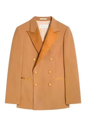 Dries Van Noten Double-breasted Wool Toile Tuxedo - Neutrals