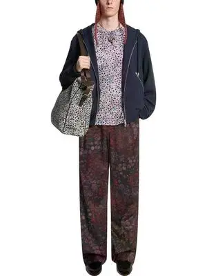 Dries Van Noten Loose Zipped Hoodie - Blue
