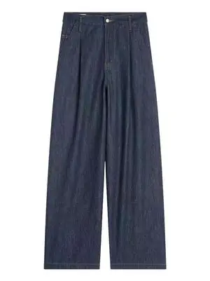 Dries Van Noten Pleated Wide-leg Jeans - Blue