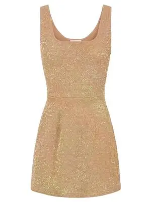 ELISABETTA FRANCHI Elisabetta Franchi Sequined Knit Mini Dress