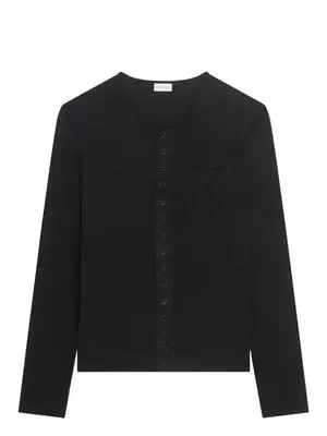 Dries Van Noten Fitted Jersey Cardigan - Black