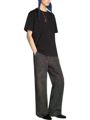 Dries Van Noten Regular Fit Cotton T-shirt - Black