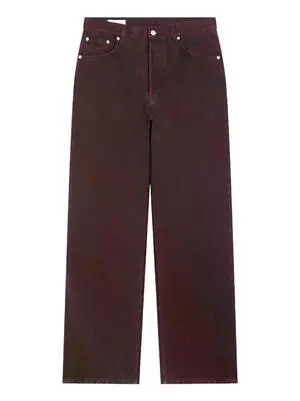 Dries Van Noten Coated Loose-fit Jeans - Red