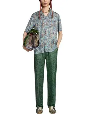 Dries Van Noten Boxy Jacquard Shirt - Blue