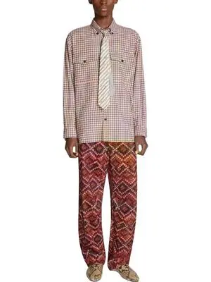 Dries Van Noten Loose Flannel Shirt - Neutrals