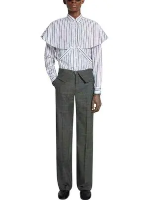 Dries Van Noten Cotton Shirt With Tie - White