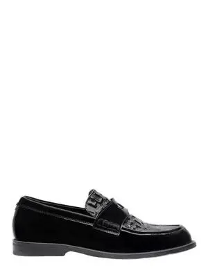 GCDS GCDS Monogram-Embossed Patent Loafers