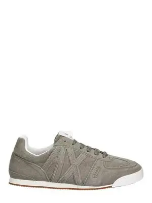 Armani Exchange Logo Appliqué Sneakers - Green
