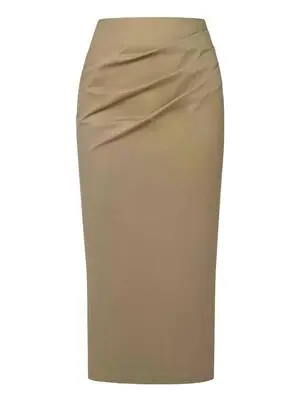 ANOUKI ANOUKI Draped Waist Midi Skirt