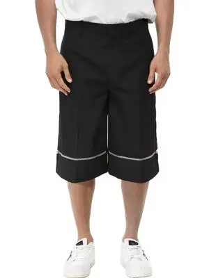 Off-White Zip-detail Wool Shorts - Black