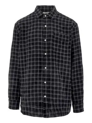 FORET Scout Check-pattern Shirt - Black