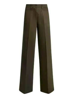Etro Wide-leg Stretch-cotton Denim Jeans - Green