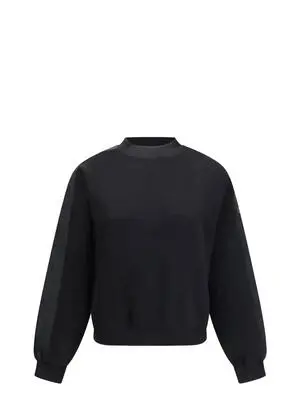 Moose Knuckles Logo-plaque Mix Media Sweatshirt - Black