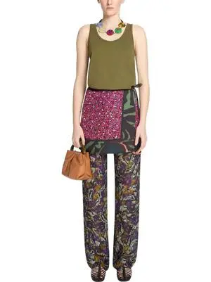 Dries Van Noten Small Pleated Leather Bag - Brown