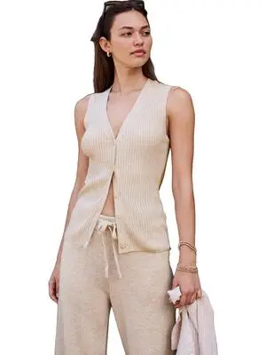 Splendid Georgie Rib Sweater Vest - Blue Mist