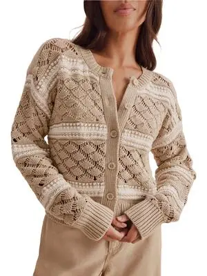 Splendid Bennett Cardigan - Wheat/shell