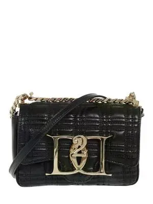 Dsquared2 Quilted Leather Shoulder Bag - Black