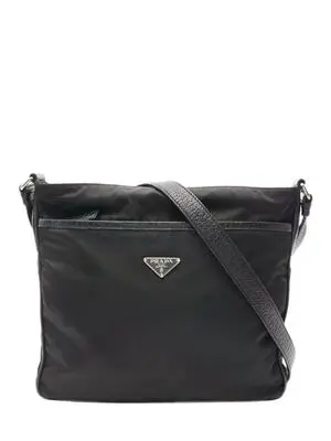 PRADA Prada Logo Plate Shoulder Bag