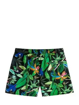 Scotch & Soda Tropical Print Swim Shorts - Black