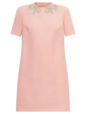 Valentino Garavani Embroidered Mini Dress - Red