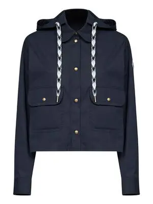 MONCLER Moncler Hooded Shirt Jacket With Decorative Laces