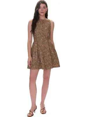 Rebecca Taylor Madelyn Seamed Mini Dress - Olive Multi