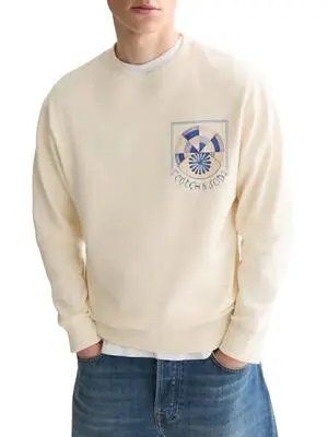 Scotch & Soda Graphic Crewneck Sweatshirt - Eggnog