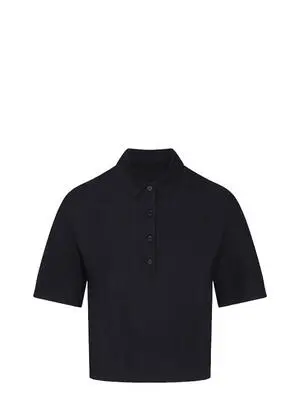 WILLIAMS ATHLETIC CLUB Lindsey Performance Textured Polo - Black