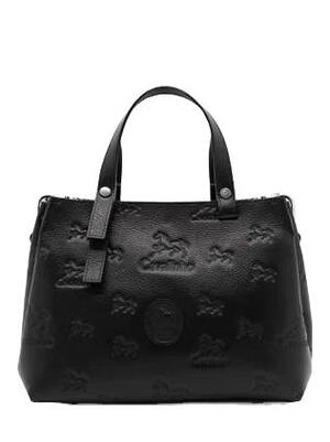 CAVALINHO Embossed Leather Handbag - Black
