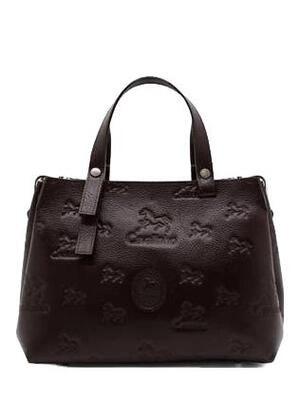 CAVALINHO Embossed Leather Handbag - Brown