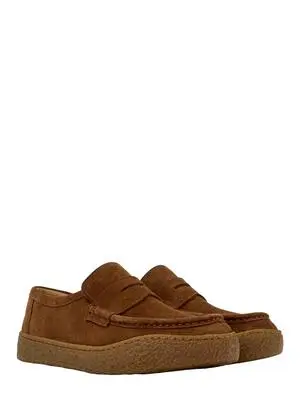 Camper Peu Terreno Suede Penny Loafers - Medium Brown