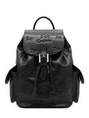 CAVALINHO Cavalo Lusitano Embossed Leather Backpack - Black