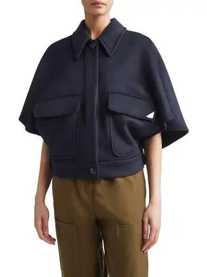 Max Mara Dream Cashmere Cape - Midnight Blue