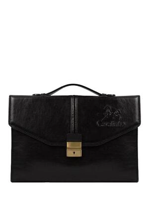 CAVALINHO Gentleman 172 Leather Briefcase - Black