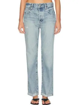 Moussy Vintage Copper Straight Leg Jeans - Light Blue