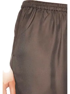 LOULOU DE SAISON Loulou De Saison Alera Wide Leg Silk Twill Pants