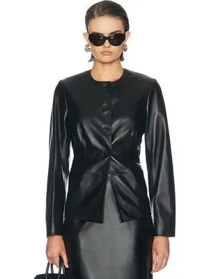 Loulou De Saison Adea Collarless Tailored Jacket - Black