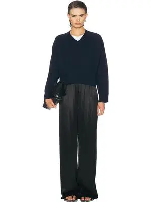 Loulou De Saison Anzor V-neck Saddle-sleeve Cashmere Sweater - Navy