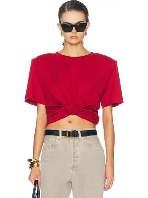 Magda Butrym Knot Front T-shirt - Red