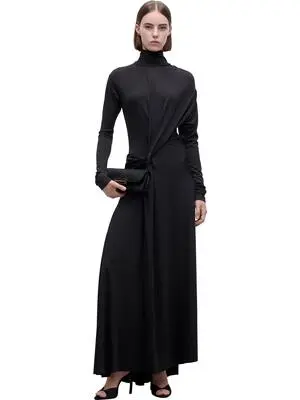 Victoria Beckham Letice" Draped Maxi Dress - Black