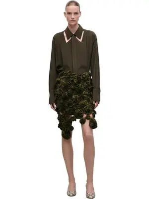 Victoria Beckham VICTORIA BECKHAM Applique Skirt Green