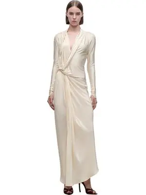 Victoria Beckham Victoria Beckham Lea Midi Dress Ivory