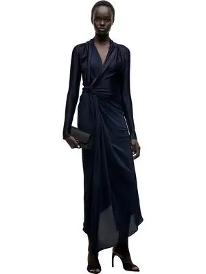 Victoria Beckham Lea Midi Dress - Navy
