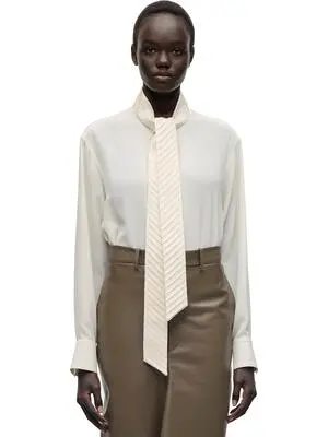 Victoria Beckham Scarf Detail Blouse - Ivory