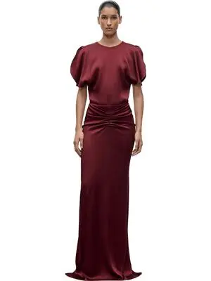 Victoria Beckham VICTORIA BECKHAM Isabella Skirt Burgundy