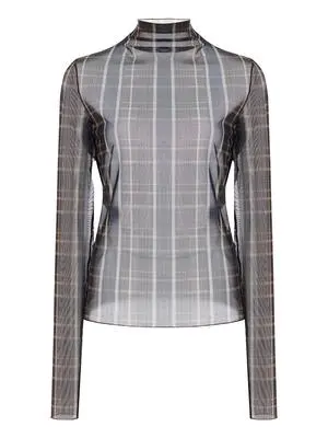 FAVORITE DAUGHTER Sheer Fantasy Chiffon Top - Plaid