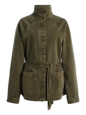 DL1961 DL1961 Shiloh High Luxe Denim Jacket Green